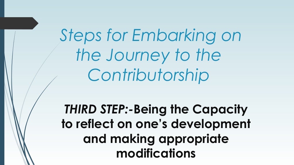 Embarking on the journey to contributership