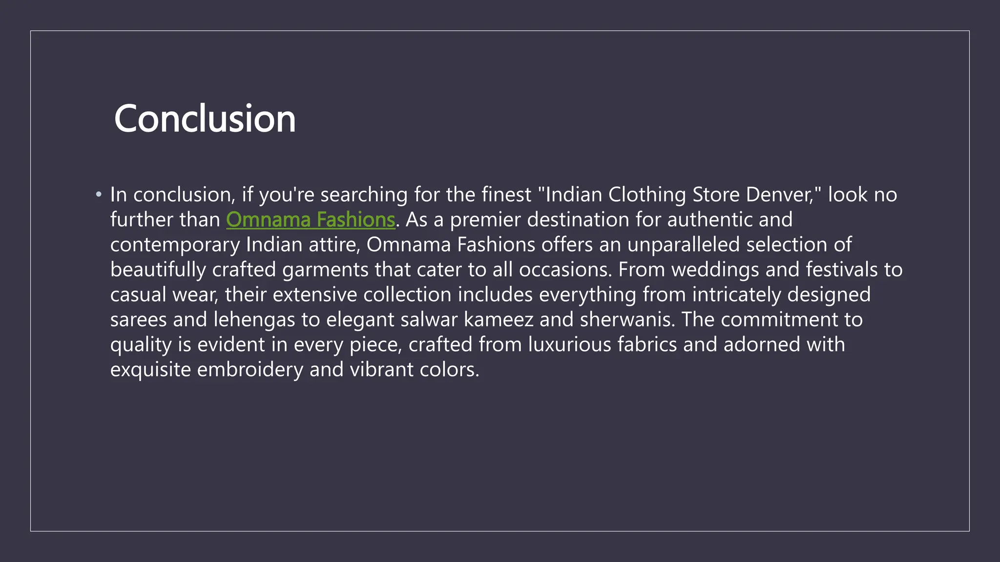 Embark on style journeys Indian clothing store denver guide.pptx