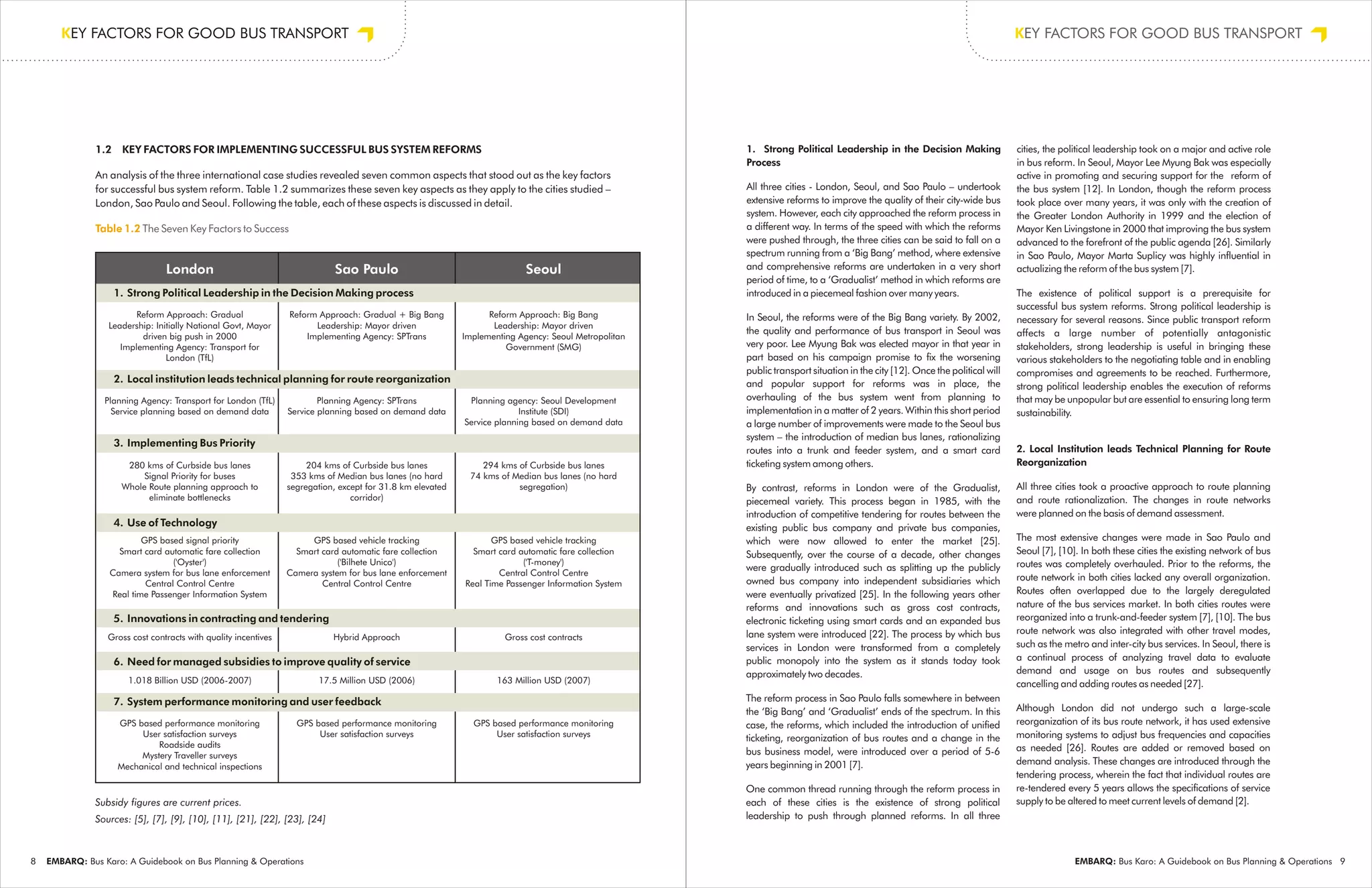 EMBARQ Bus Karo a Guidebook on Bus Planning and Operations | PDF