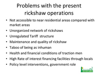 EMBARQ India Rickshaw Rising Workshop - fazilka ecocabs world’s first ...