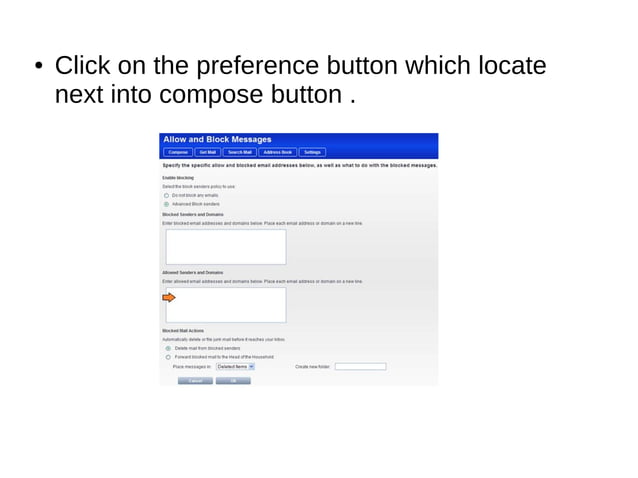 How to block an email in embarqmail | ODP