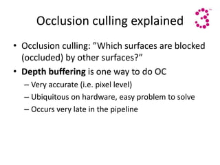 Embarrassingly Parallel Computation for Occlusion Culling | PPT