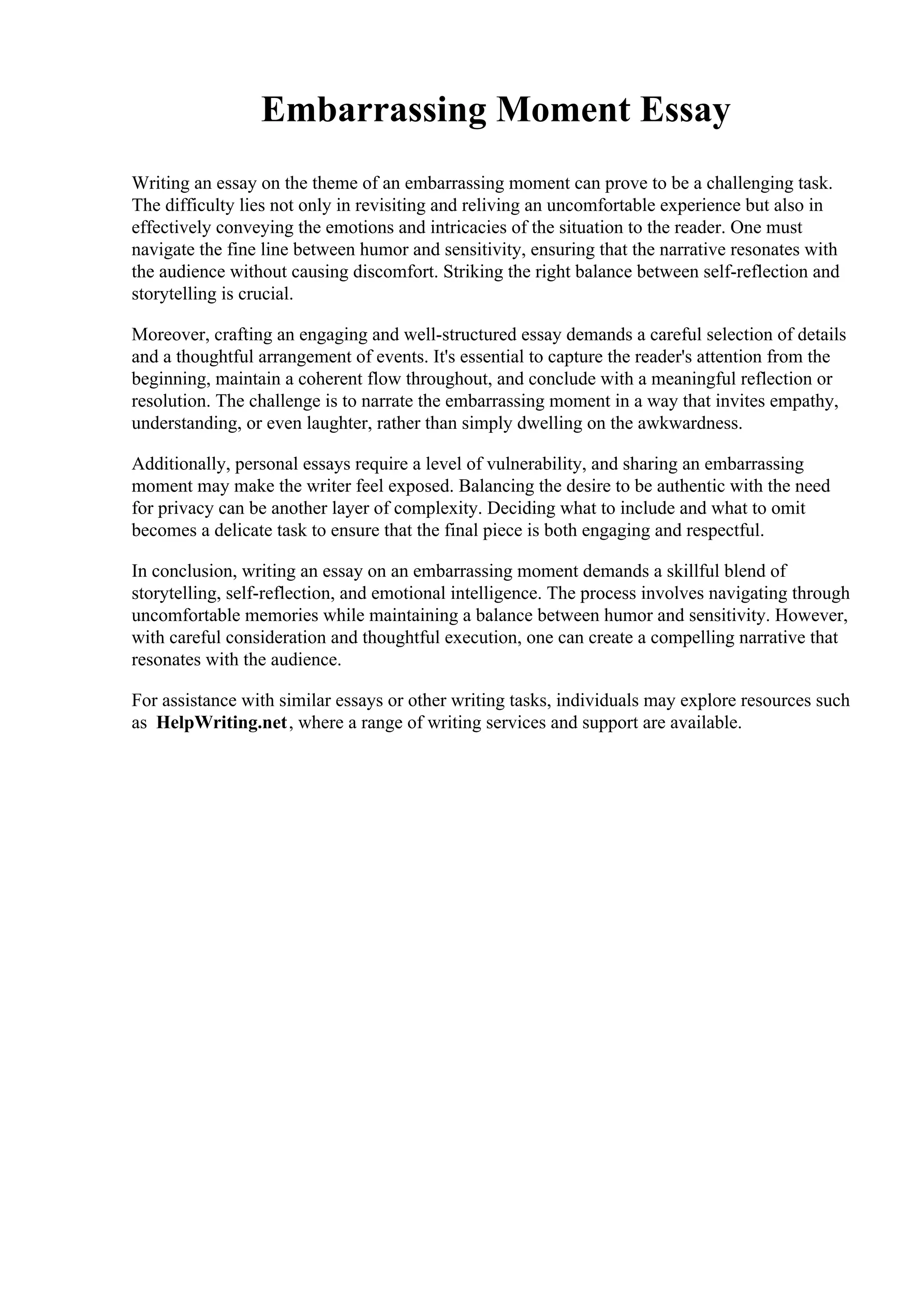 Embarrassing Moment Essay.pdf