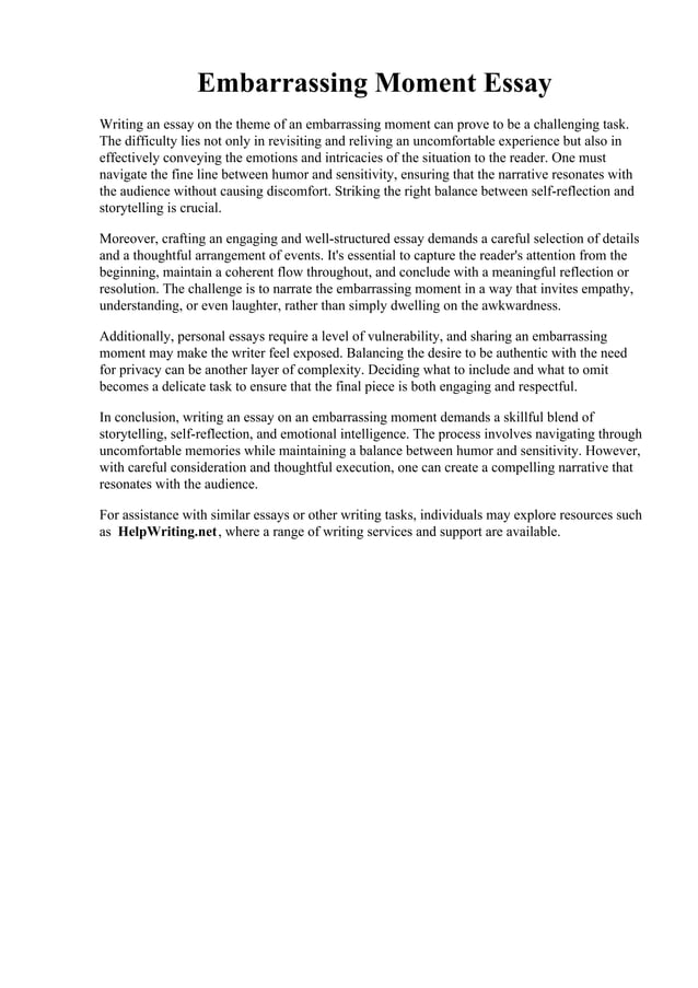 Embarrassing Moment Essay.pdf