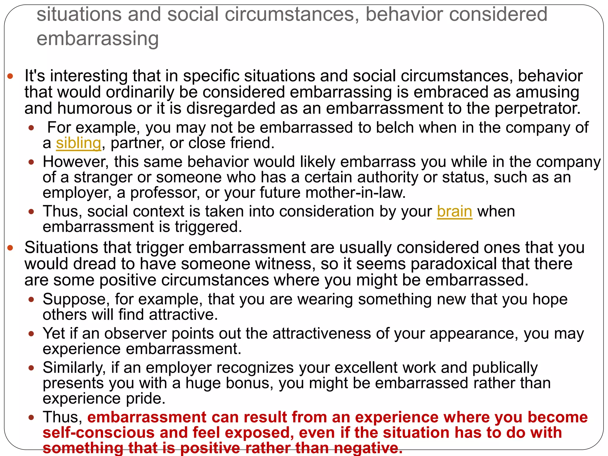 Embarrassment | PPTX