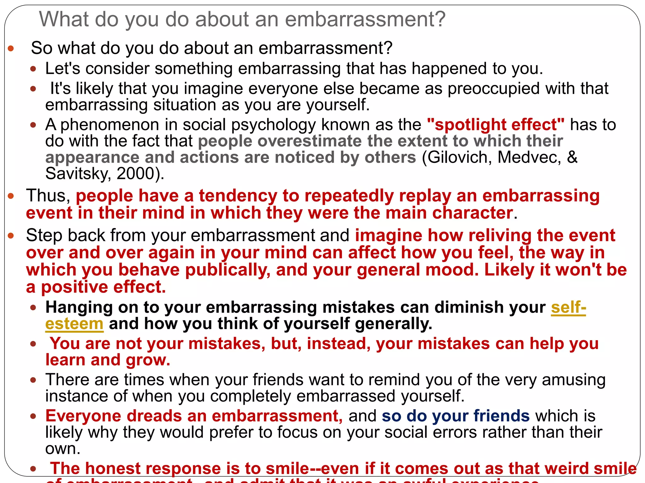 Embarrassment | PPTX