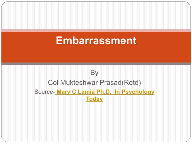 Embarrassment | PPT
