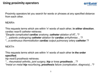 Embase: Systematic searching in 10 mins at MLA 2012 | PPT