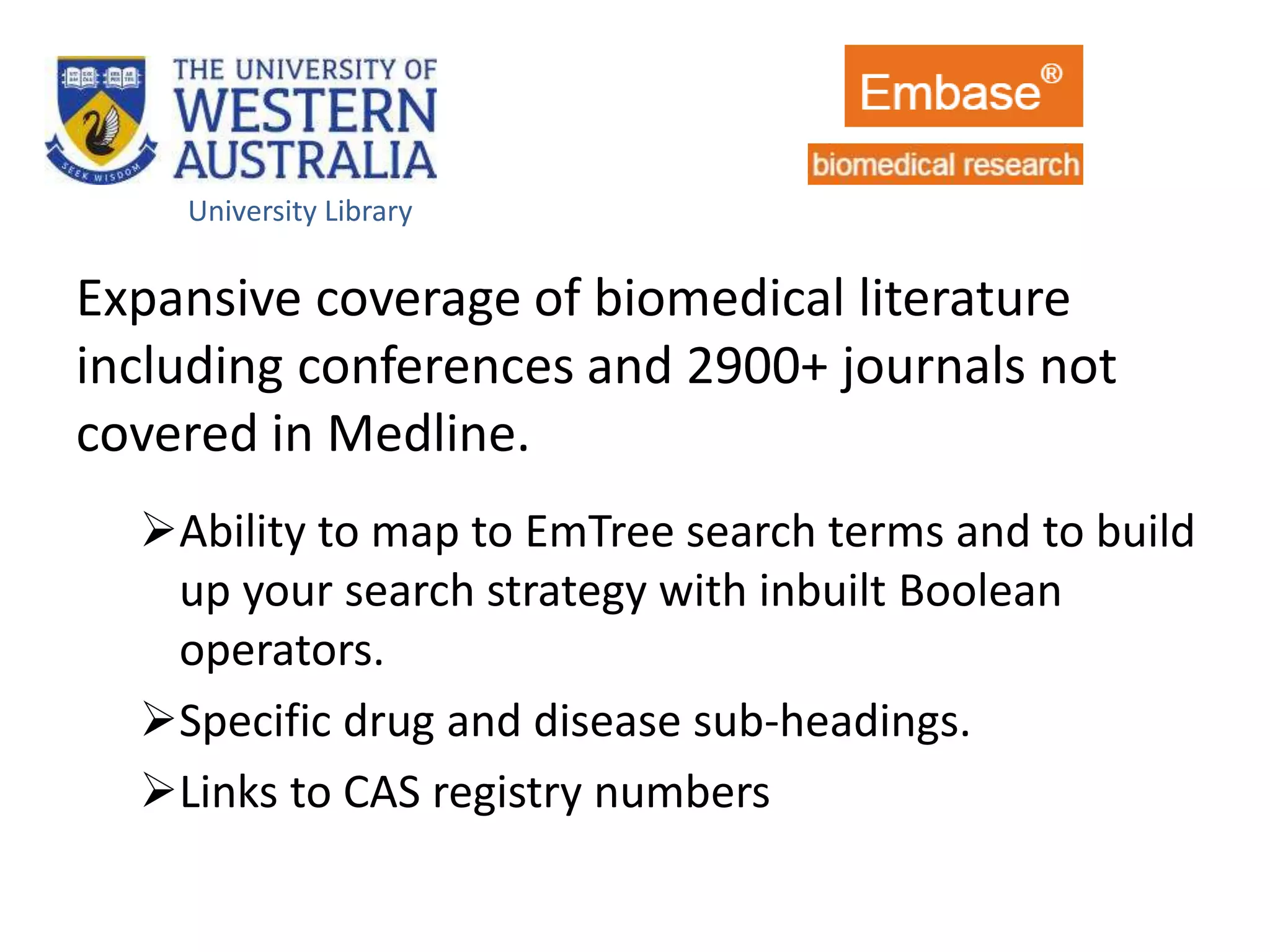 Embase database searching | PPTX