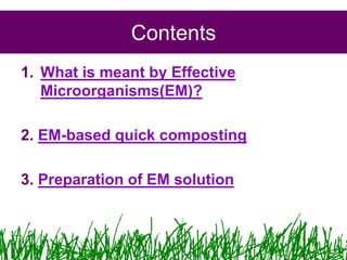 Em based quick composting techniques | PPTX | Gardening | Home & Garden