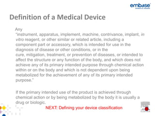 Medical Devices and Embase webinar - 18 Sept | PPT