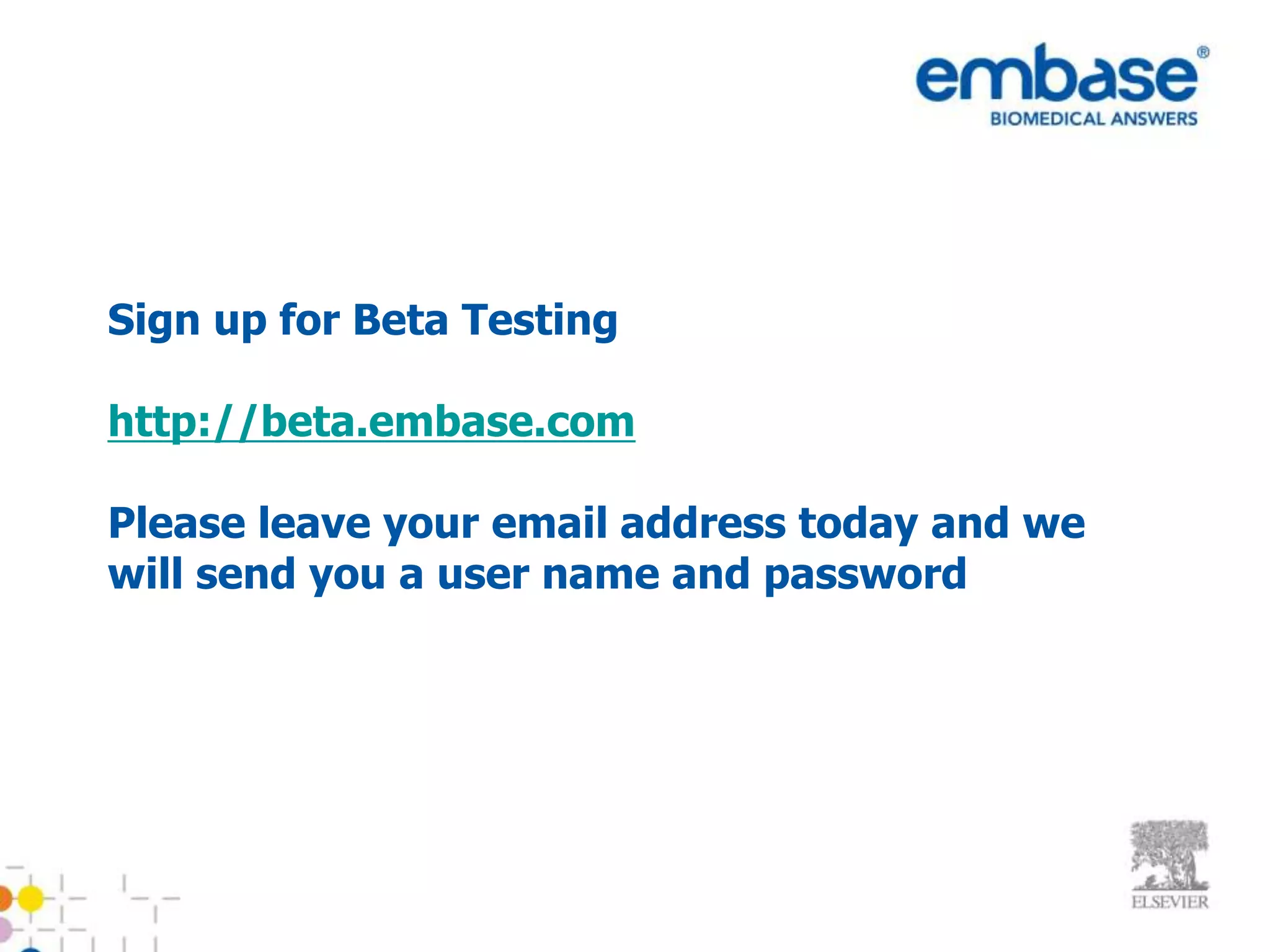 Embase technology showcase mla v9 | PPT