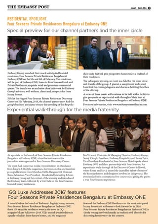 The Embassy Post - March '16 | PDF