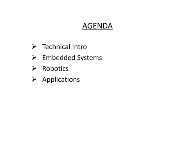 Embedded Systems & Robotics | PPTX