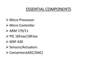 Embedded Systems & Robotics | PPTX