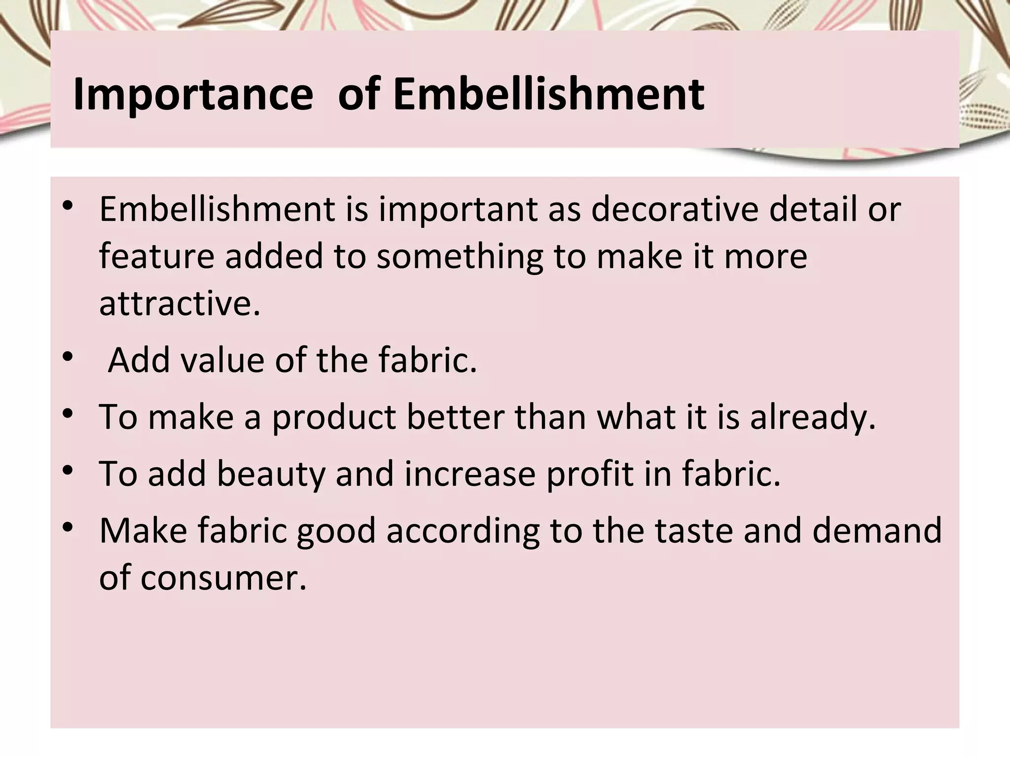 Fabric Embellishments | PPT