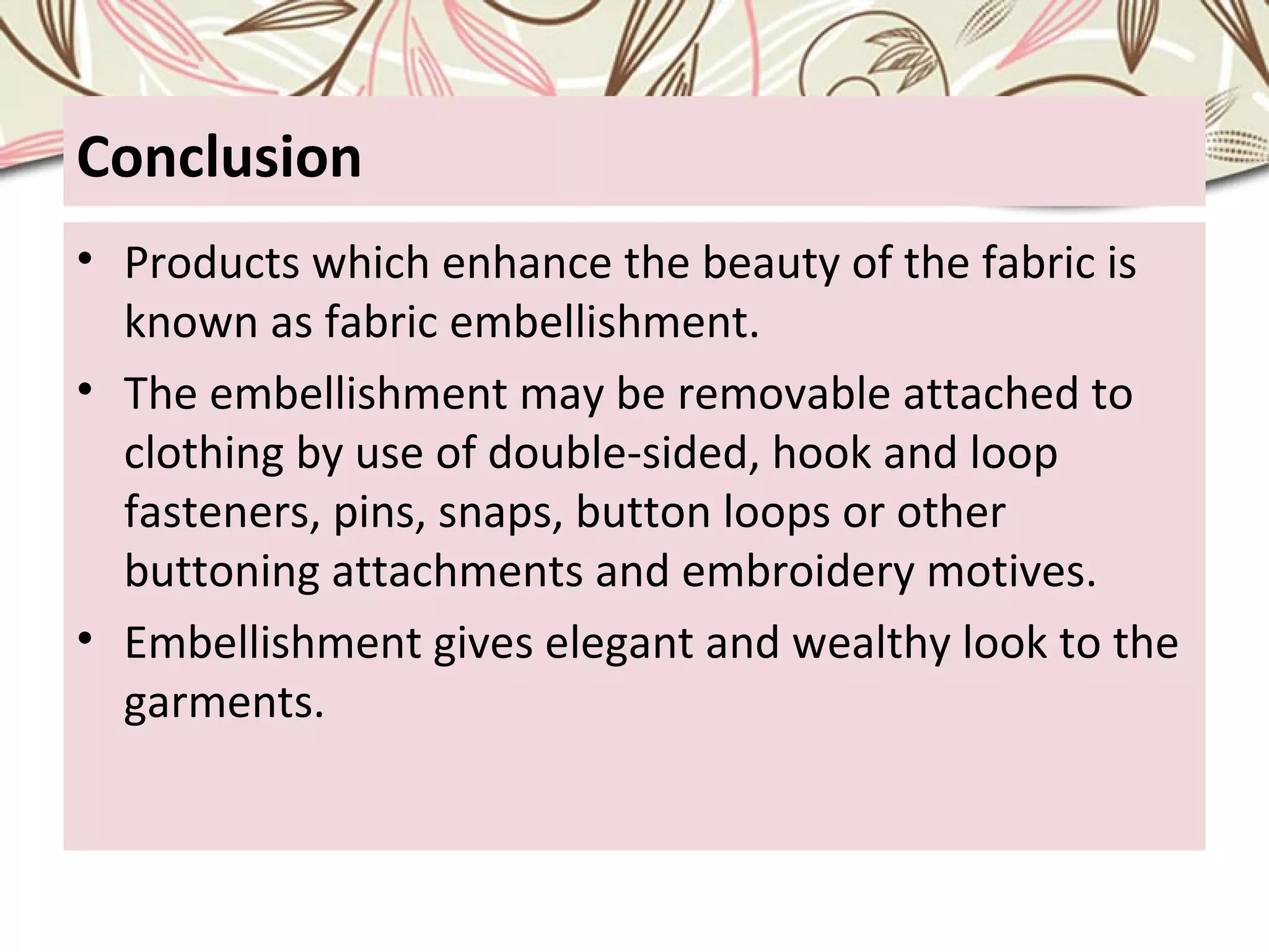 Fabric Embellishments | PPT