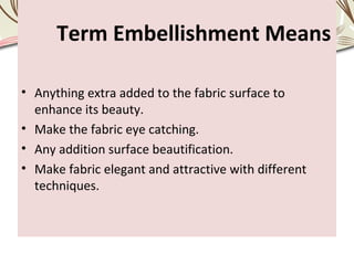 Fabric Embellishments | PPT