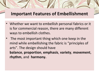 Fabric Embellishments | PPT
