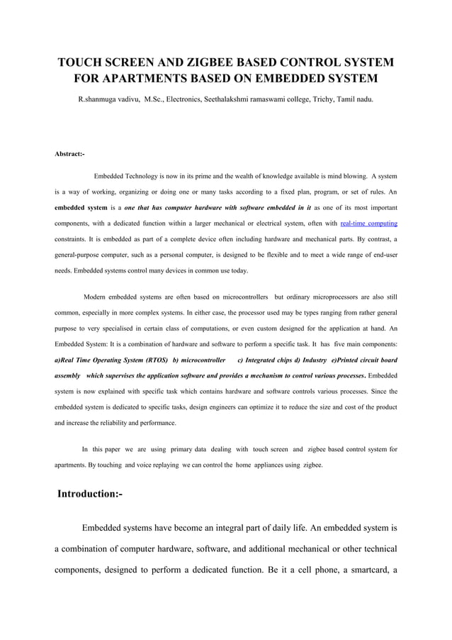 embedded systems | DOCX