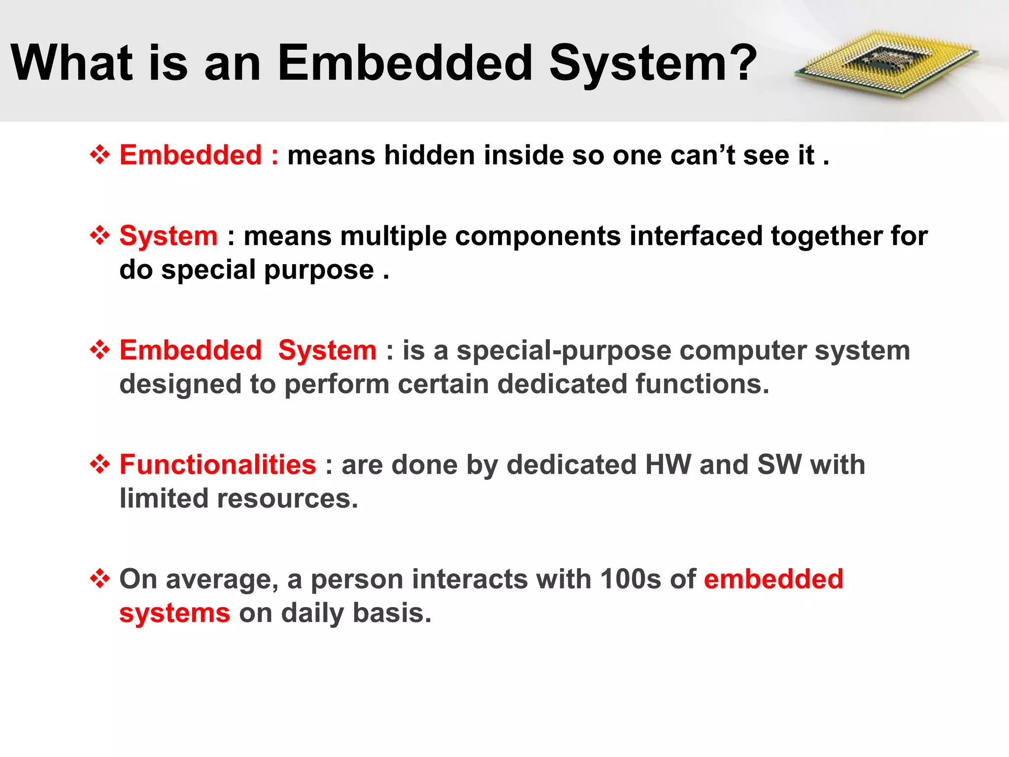Introduction to Embedded System | PPT