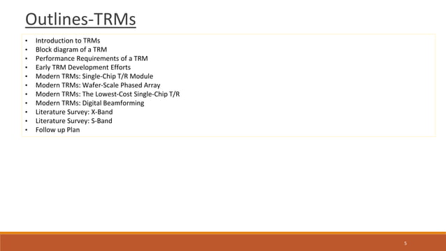 Transmit / Receive (T/R) Modules for Radar Systems | PPTX