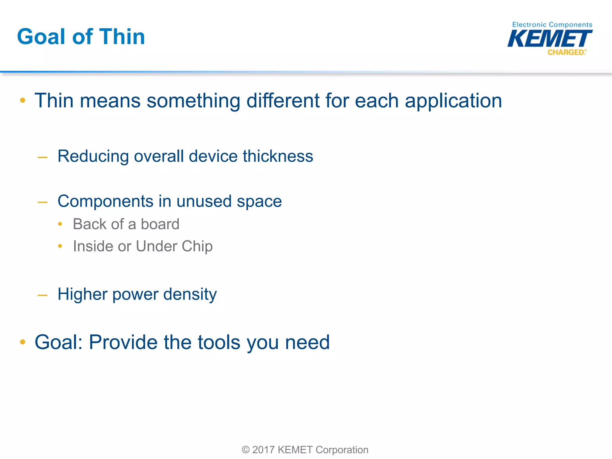 Embedded Capacitors - Aluminum Polymer APEC Preview | PPT