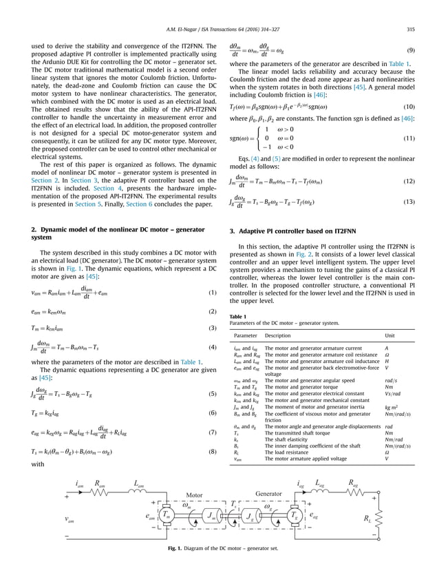 Embedded intelligent adaptive PI controller for an electromechanical system | PDF