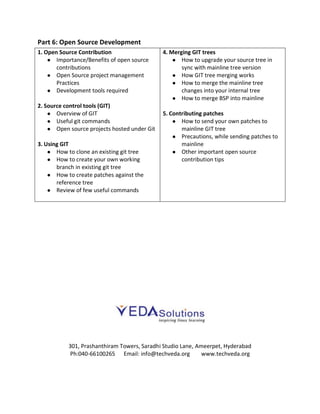 Introduction and course Details of Embedded Linux Platform Developer Training | PDF