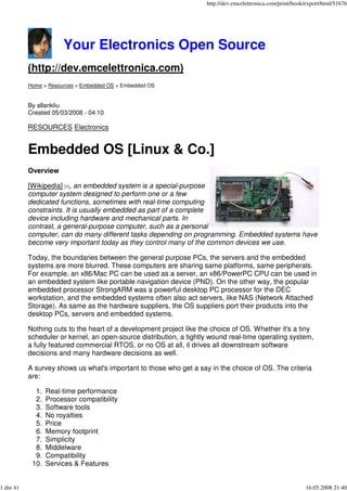 Embedded Os [Linux & Co.] | PDF