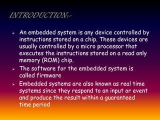 Embedded system-in-automobile | PPTX