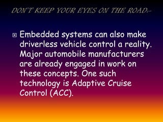 Embedded system-in-automobile | PPTX
