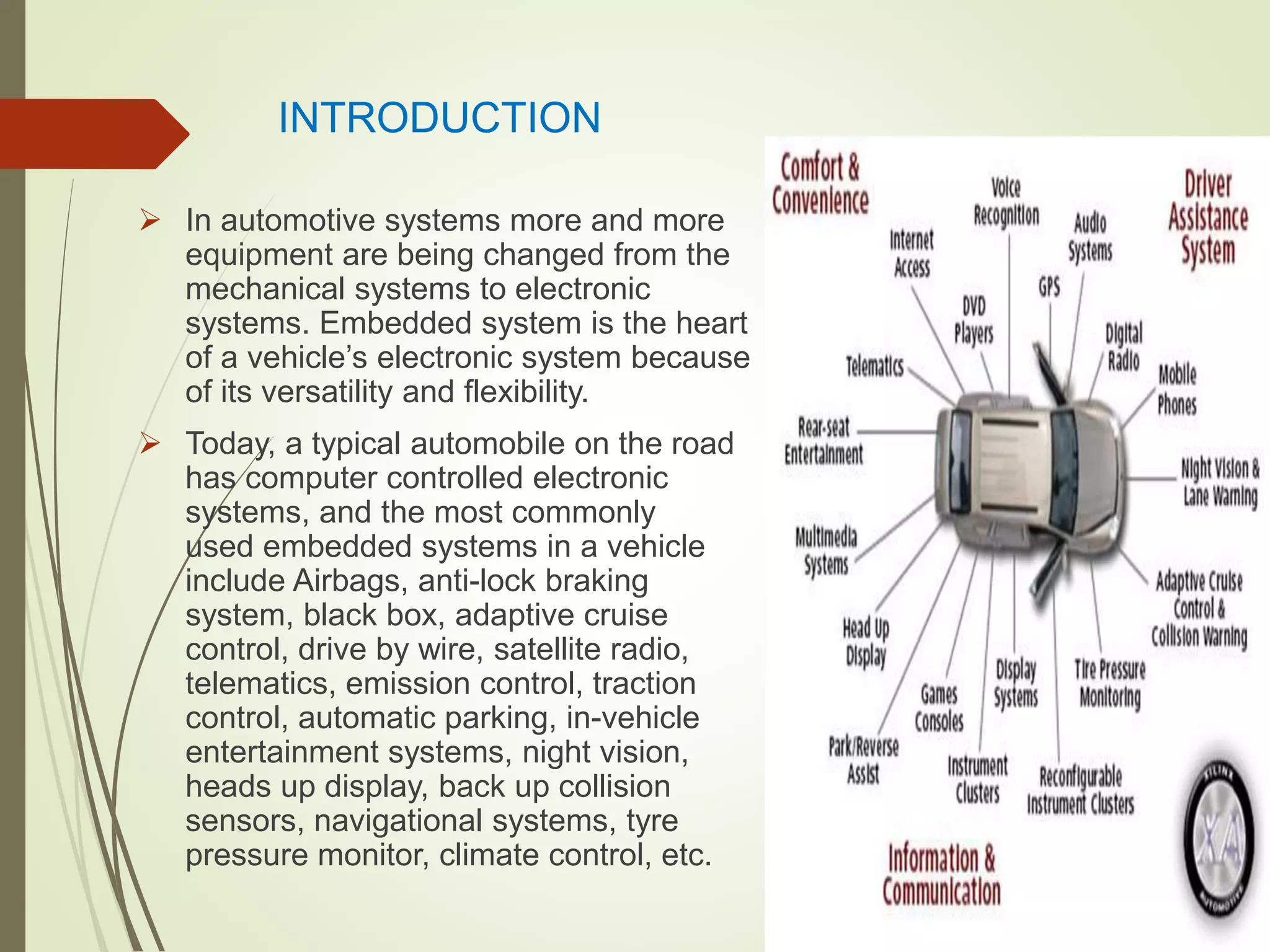 Embedded system-in-automobiles | PPTX