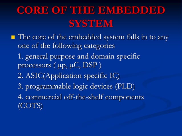 Embedded systems-unit-1 | PPT | Computing | Technology & Computing