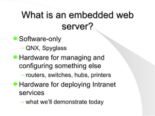 Embedded Web Servers | PPT