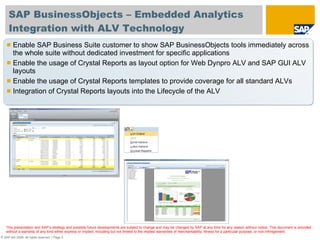 SAP BusinessObjects Embedded analytics | PPT