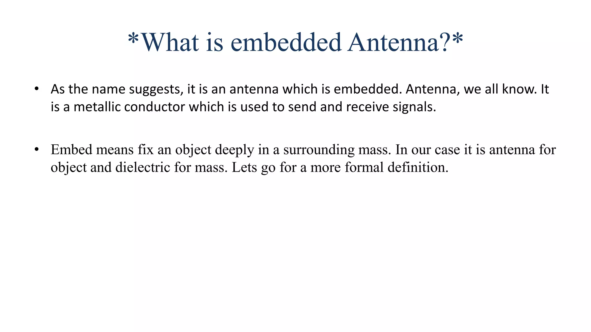 Embedded Antenna | PPTX