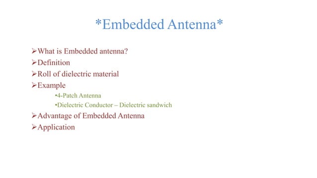 Embedded Antenna | PPT