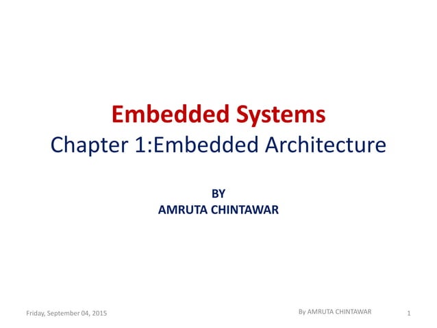 Introduction to Embedded Architecture | PDF | Operating Systems ...