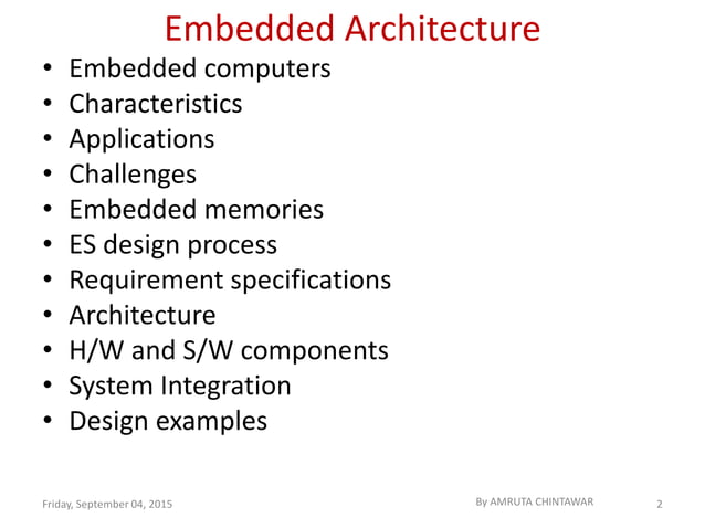 Introduction to Embedded Architecture | PDF | Operating Systems ...