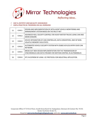 Embedded automotive protocol project titles | PDF