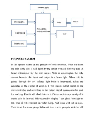 Embedded based coin operated water vending machine | DOCX | Chemistry ...