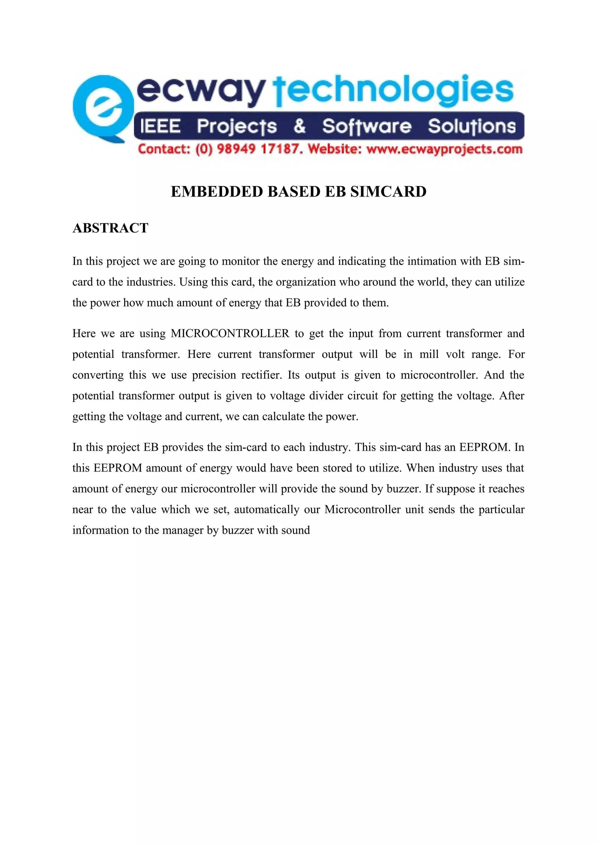 Embedded based eb sim card | DOC