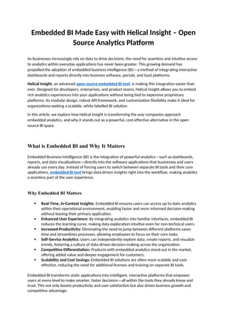 Embedded BI Made Easy with Helical Insight Open Source Analytics Platform.docx