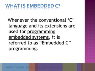 Embedded c | PPTX