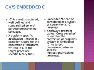 Embedded c | PPTX