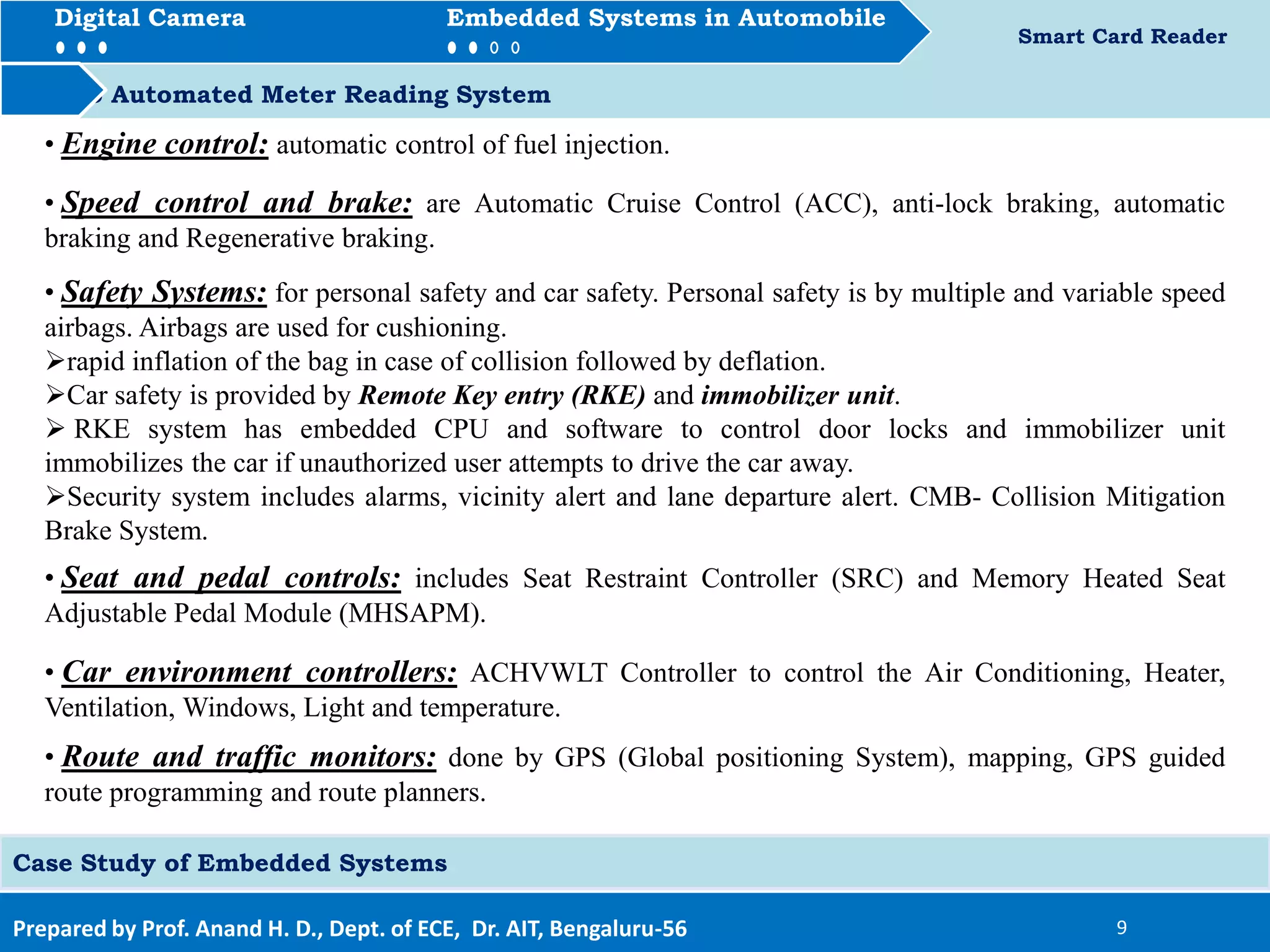 Case Study of Embedded Systems | PDF