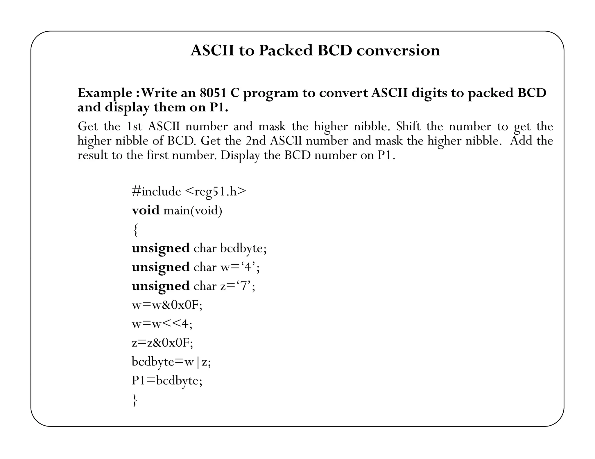 Embedded C programming based on 8051 microcontroller | PDF ...