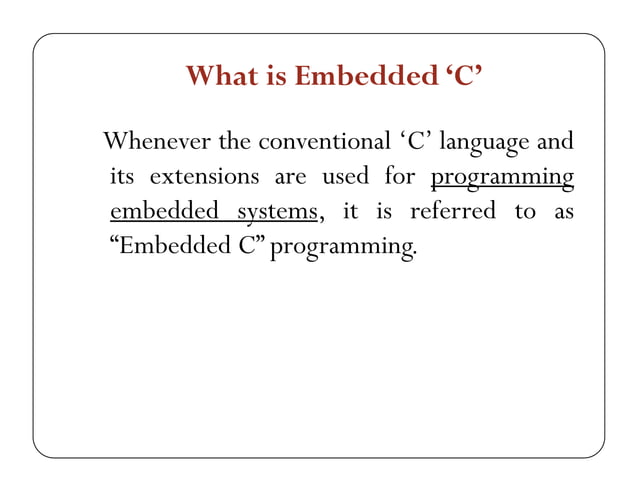 Embedded C programming based on 8051 microcontroller | PDF ...