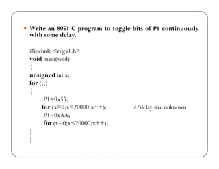 Embedded C programming based on 8051 microcontroller | PPT
